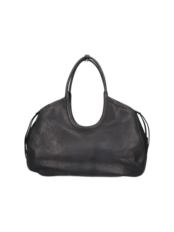 Miu Miu Ivy" Leather Tote Bag - Black