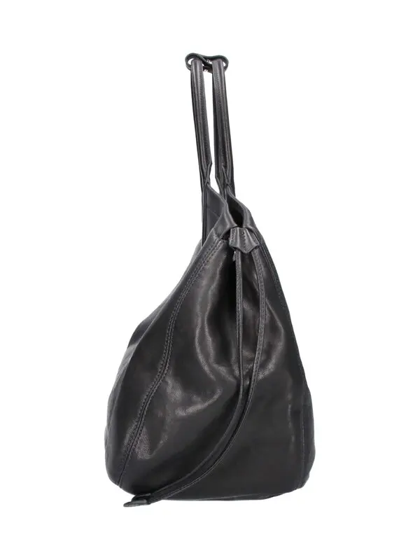 Miu Miu Ivy" Leather Tote Bag - Black