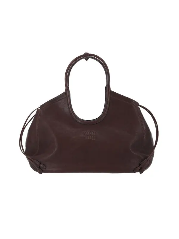 Miu Miu Ivy" Tote Bag In Calf Leather - Brown