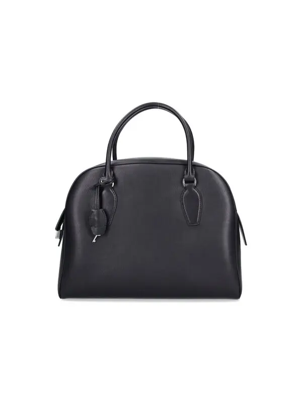 THE ROW India 12 Calfskin Handbag - Black