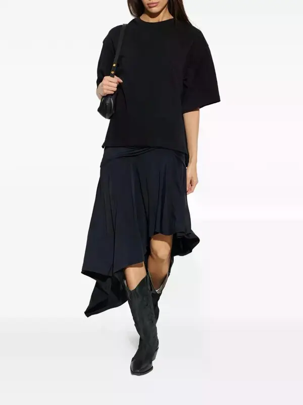 ALLSAINTS Esme Amelie Crochet Heart T-shirt - Black