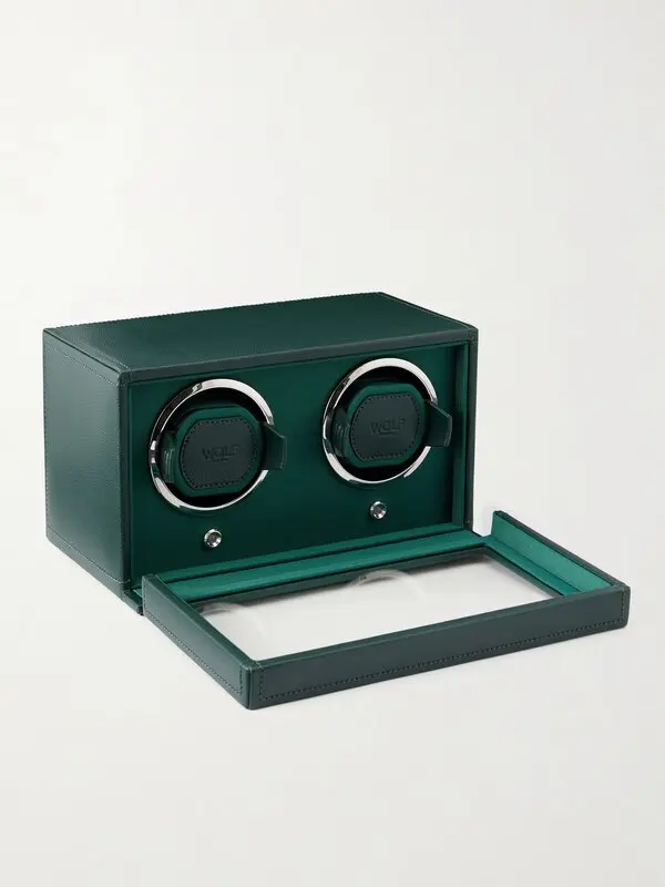 Wolf Double Watch Winder - Green