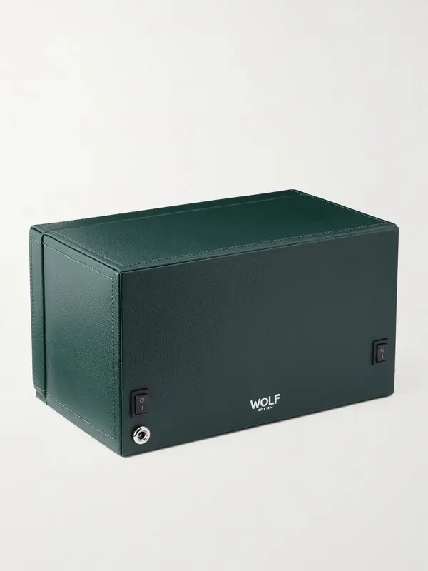 Wolf Double Watch Winder - Green
