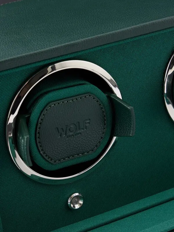 Wolf Double Watch Winder - Green