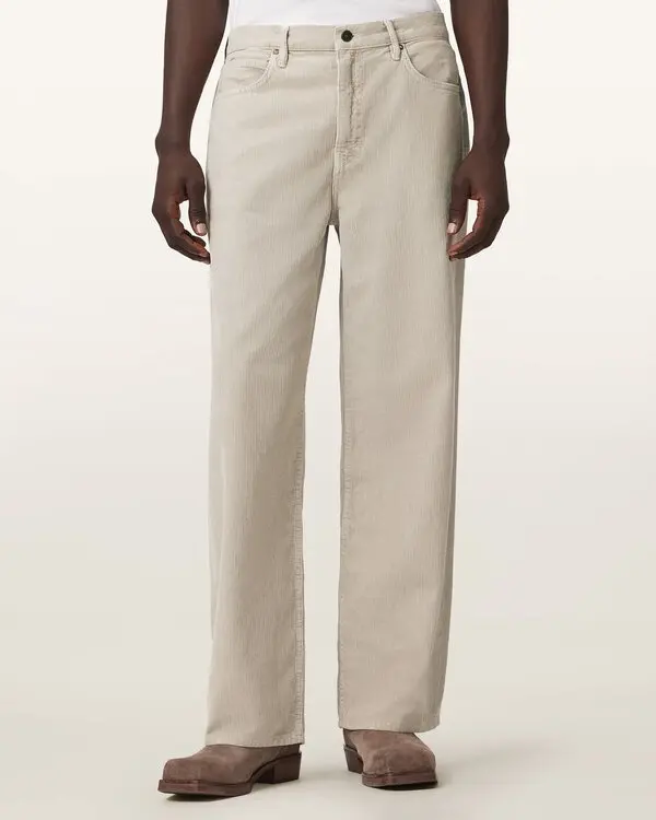 ALLSAINTS Lenny Wide Leg Corduroy Jeans - Brown