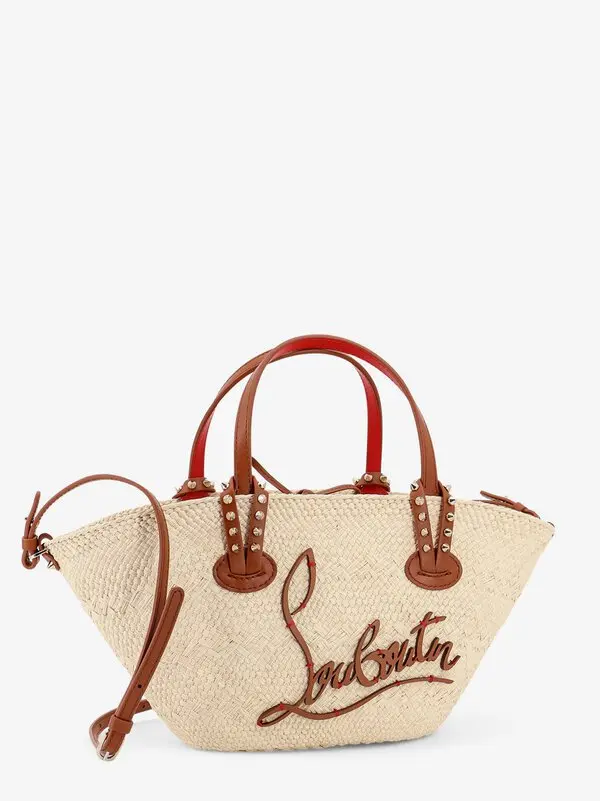 CHRISTIAN LOUBOUTIN Cabata Raffia Handbag - Beige
