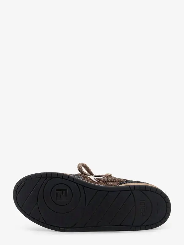 Fendi Low-top Sneakers In White And - Brown