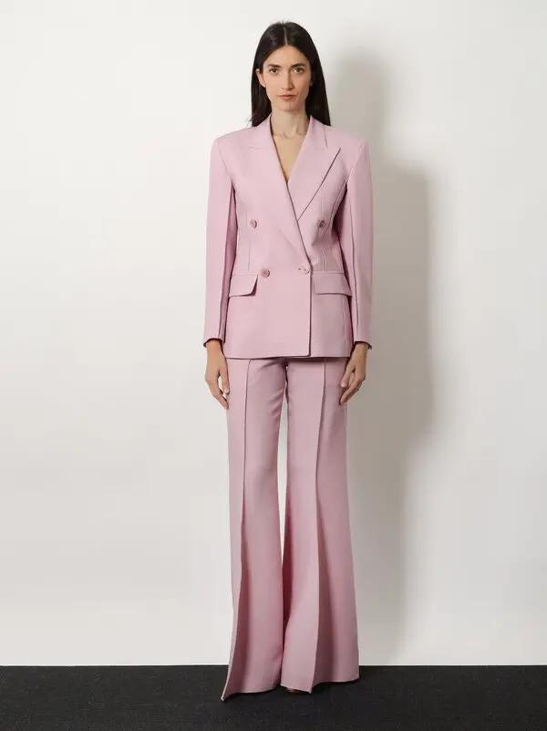 Seafarer Virgin Wool And Silk Flared Trousers