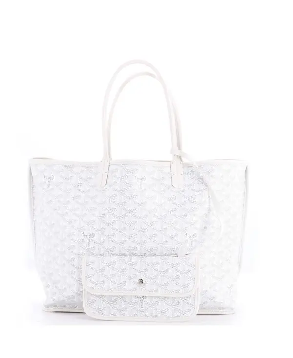 Goyard Pm Anjou Reversible Tote Coated Canvas - White