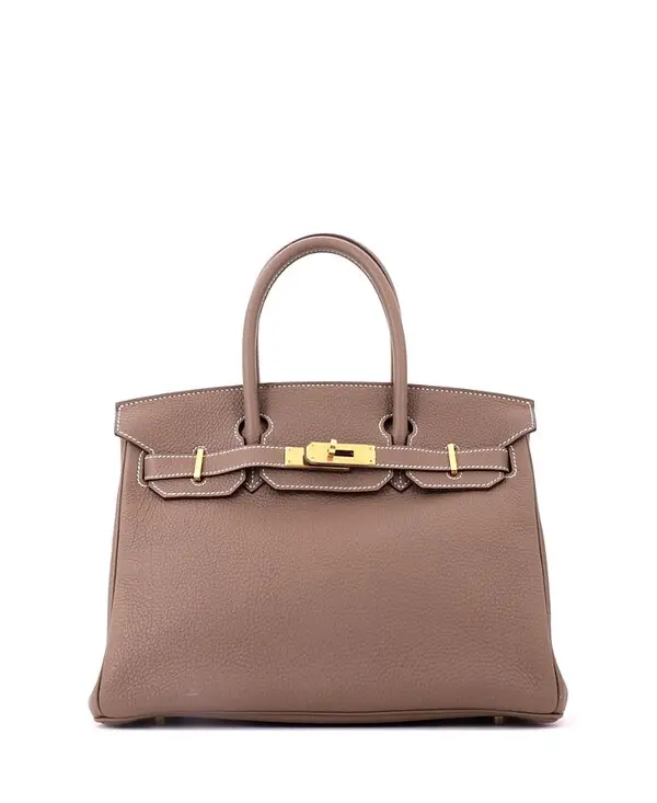 Hermès Birkin 30 Handbag Grey Togo With Gold Hardware - Etoupe