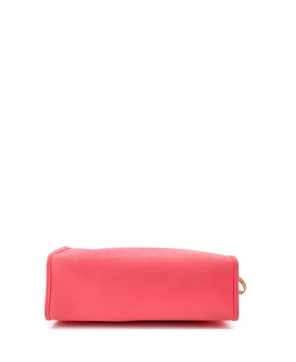Hermès 31 Herbag Zip Leather And Toile - Pink