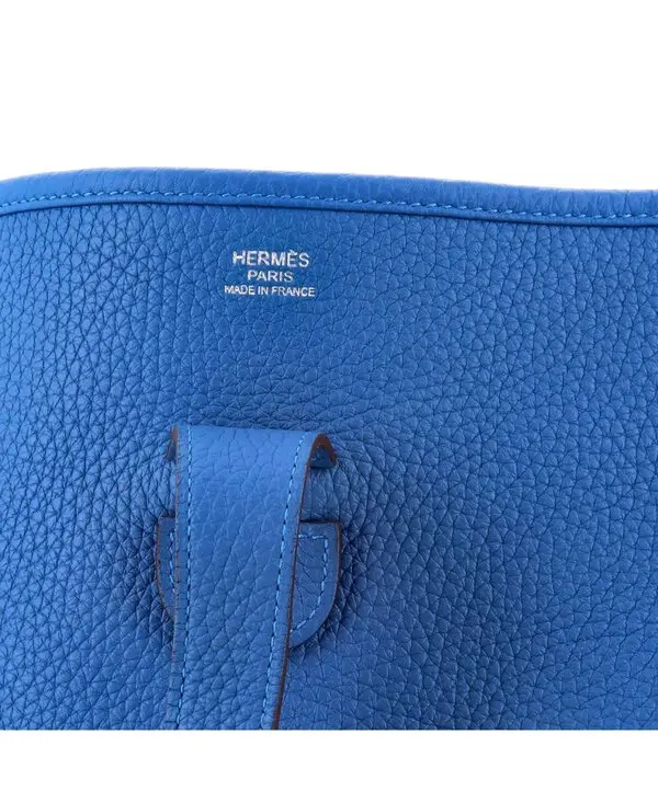 Hermès Gm Evelyne Bag Gen Iii Clemence - Blue
