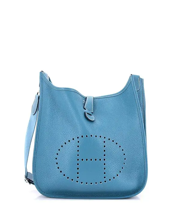 Hermès Pm Evelyne Bag Gen Iii Clemence - Blue