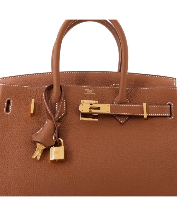 Hermès Birkin 30 Handbag Brown Togo With Hardware - Gold