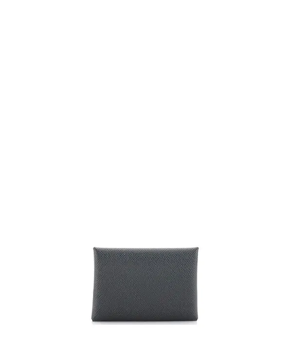 Hermès Calvi Duo Card Holder Epsom - Green