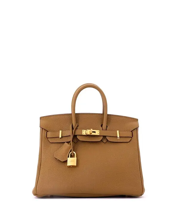 Hermès Birkin 25 Handbag Brown Togo With Gold Hardware - Bronze Dore