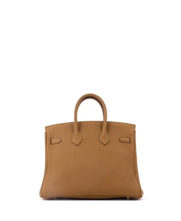 Hermès Birkin 25 Handbag Brown Togo With Gold Hardware - Bronze Dore