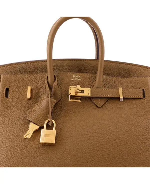 Hermès Birkin 25 Handbag Brown Togo With Gold Hardware - Bronze Dore