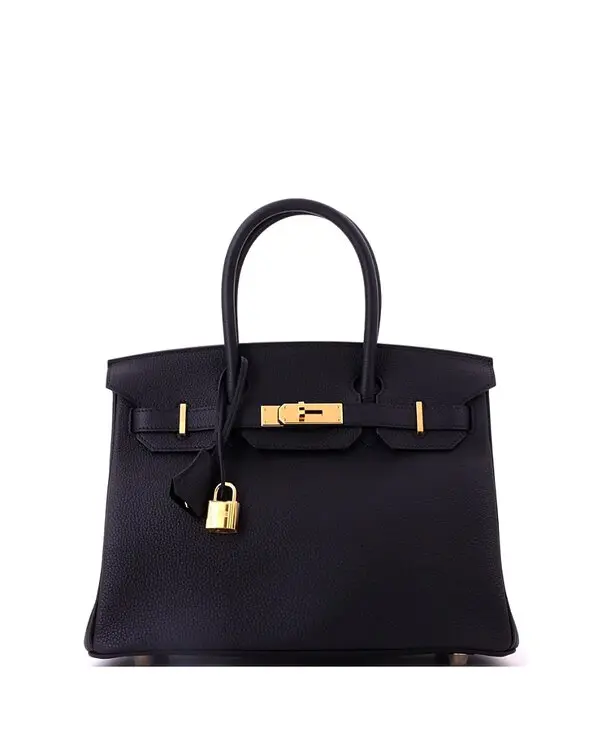 Hermès Birkin 30 Handbag Black Togo With Gold Hardware - Noir