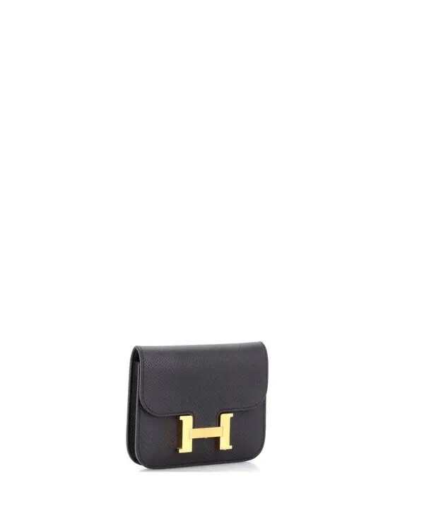 Hermès Constance Slim Wallet Epsom - Black