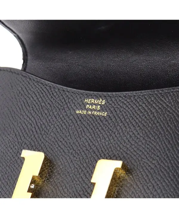 Hermès Constance Slim Wallet Epsom - Black