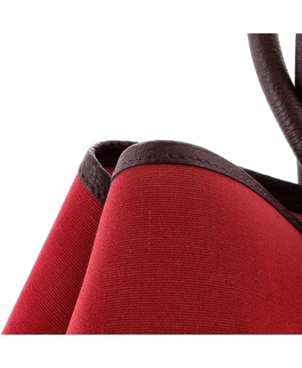 Hermès 36 Garden Party Tote Toile And Leather - Red
