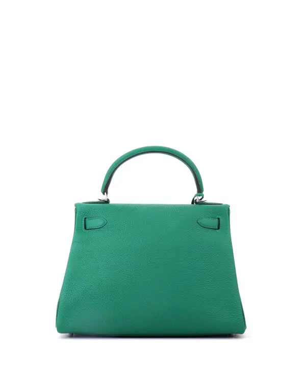 Hermès Kelly 28 Handbag Green Togo With Palladium Hardware - Vert Vertigo
