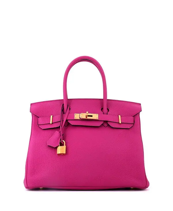 Hermès Birkin 30 Handbag Pink Togo With Gold Hardware - Rose Pourpre