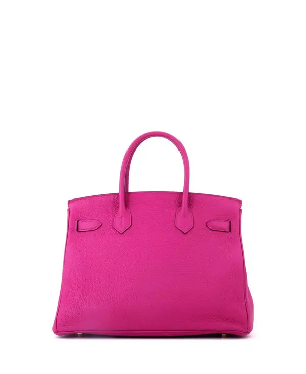 Hermès Birkin 30 Handbag Pink Togo With Gold Hardware - Rose Pourpre