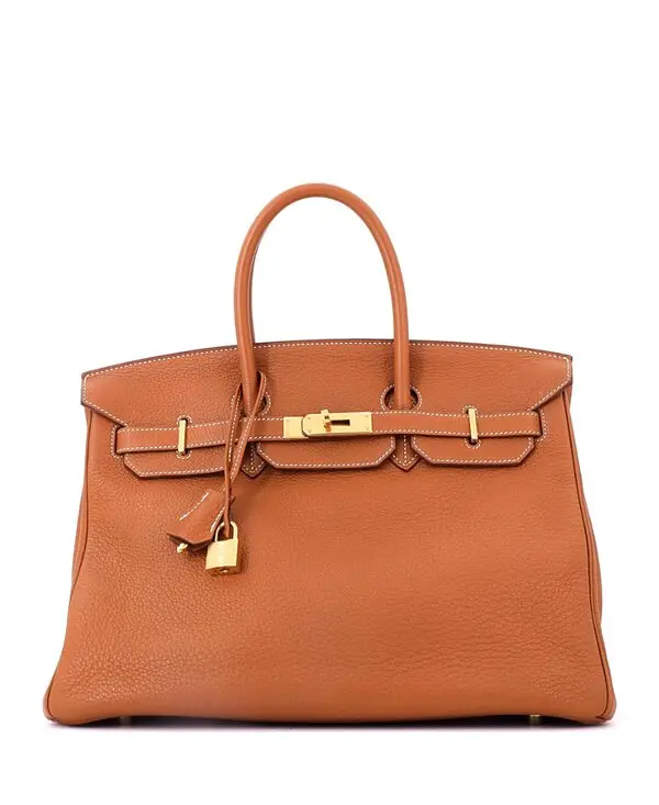 Hermès Birkin 35 Handbag Brown Togo With Hardware - Gold