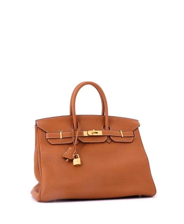 Hermès Birkin 35 Handbag Brown Togo With Hardware - Gold