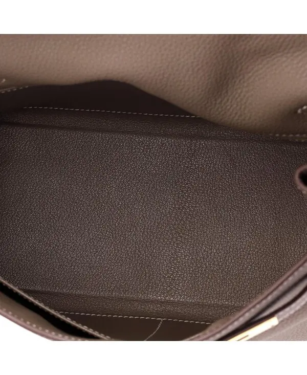 Hermès Kelly 28 Handbag Grey Togo With Gold Hardware - Etoupe