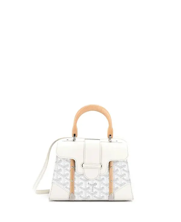 Goyard Structured Saigon Top Handle Bag Coated Canvas With Leather