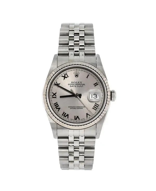 ROLEX Oyster Perpetual Datejust Automatic Watch In Stainless Steel And White Gold 36mm - Dial Color: Silver