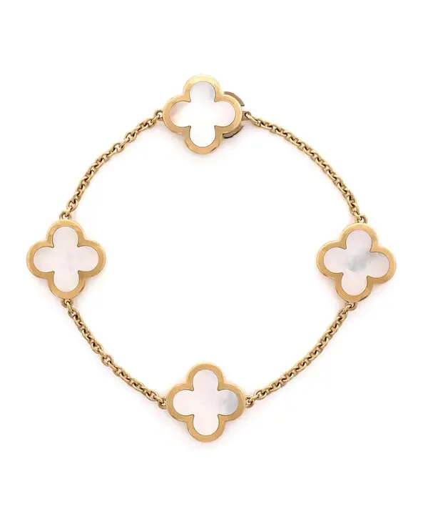 VAN CLEEF & ARPELS Pure Alhambra 4 Motifs Bracelet 18k Gold With Mother Of Pearl - K Gold