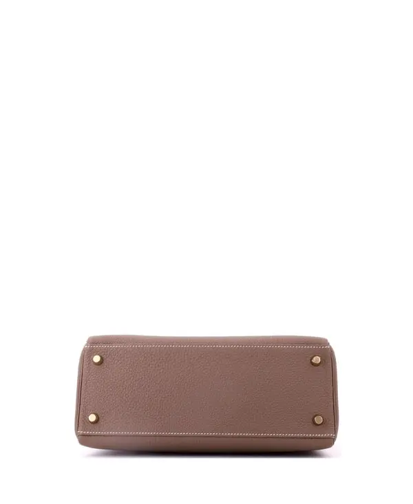 Hermès Kelly 28 Handbag Grey Togo With Gold Hardware