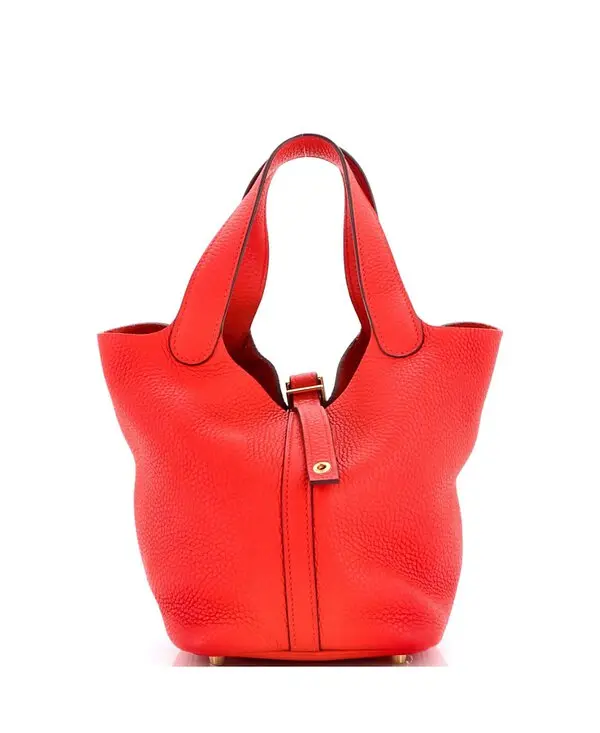 Hermès Pm Picotin Lock Bag Clemence - Red