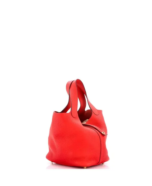 Hermès Pm Picotin Lock Bag Clemence - Red