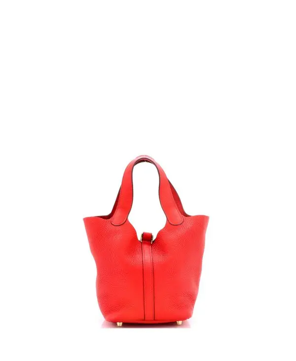 Hermès Pm Picotin Lock Bag Clemence - Red