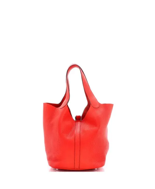 Hermès Mm Picotin Lock Bag Clemence - Red