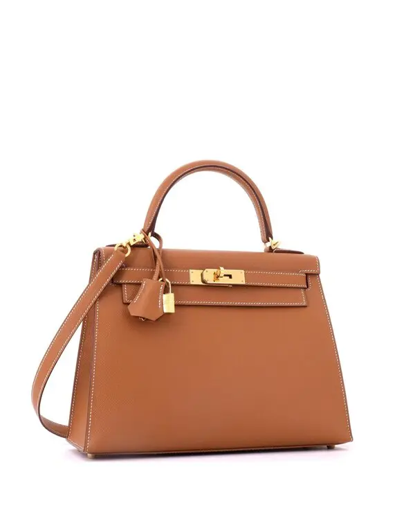 Hermès Kelly 28 Handbag Brown Epsom With Hardware - Gold
