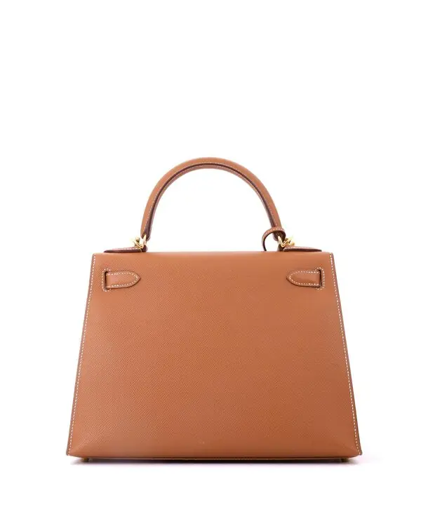 Hermès Kelly 28 Handbag Brown Epsom With Hardware - Gold
