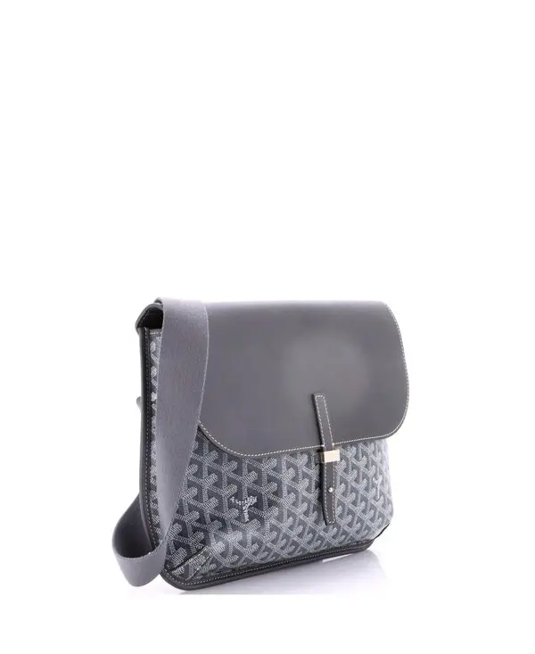 Goyard Coursier Messenger Bag Coated Canvas And Leather - Gray