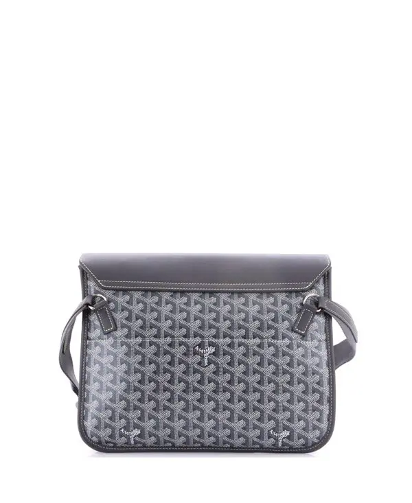 Goyard Coursier Messenger Bag Coated Canvas And Leather - Gray
