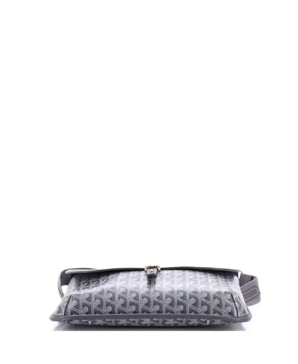 Goyard Coursier Messenger Bag Coated Canvas And Leather - Gray