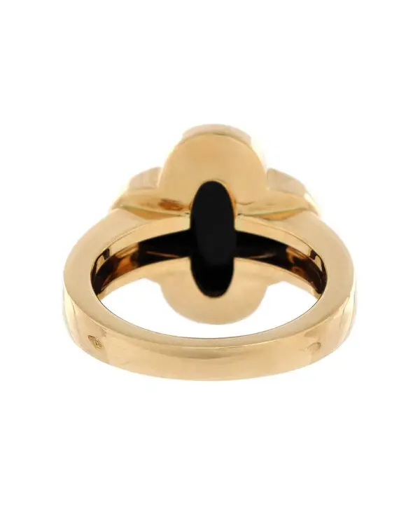 VAN CLEEF & ARPELS Pure Alhambra Ring 18k Gold And Onyx