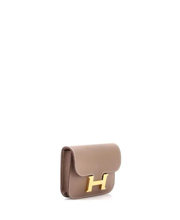 Hermès Constance Slim Wallet Evercolor - Gray