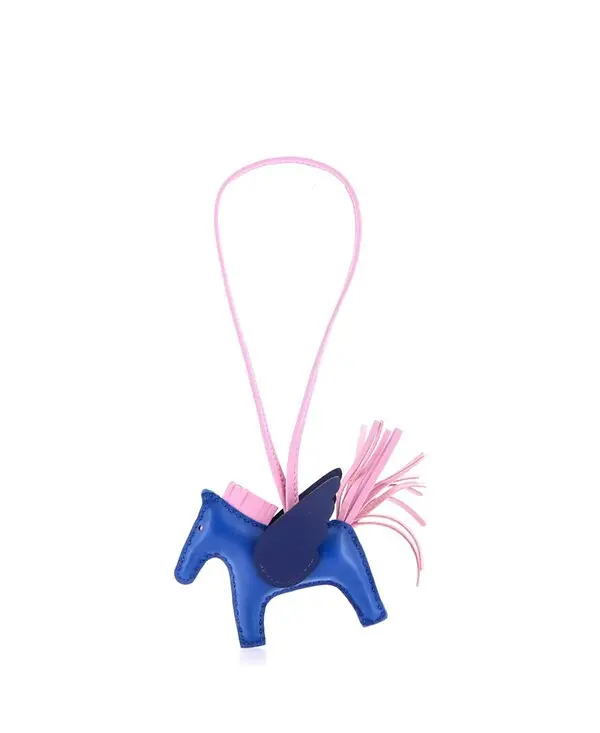 Hermès Pm Pegase Rodeo Bag Charm Leather - Blue/ Blue/ Pink
