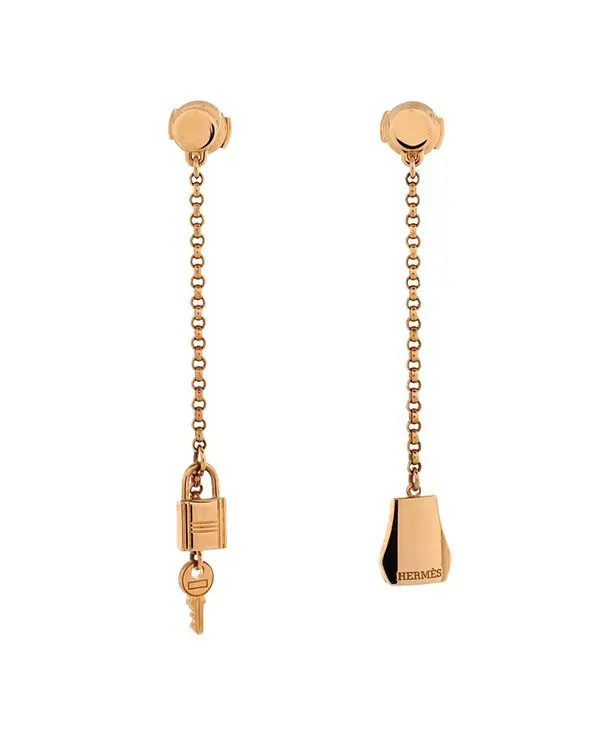 Hermès Kelly Clochette Drop Earrings 18k Rose Gold - K Rose Gold