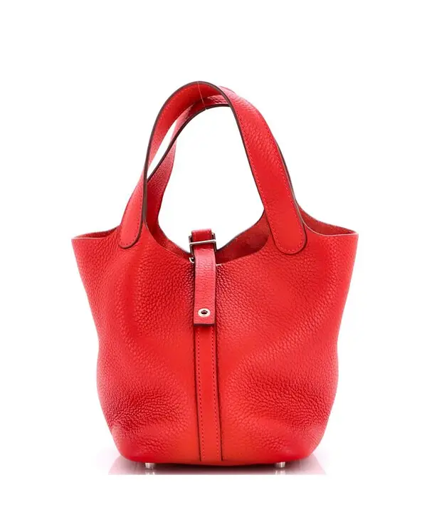 Hermès Pm Picotin Lock Bag Clemence - Red